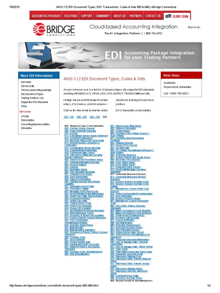 EDI Document Types | Descargar gratis PDF | Electronic Data Interchange | Invoice