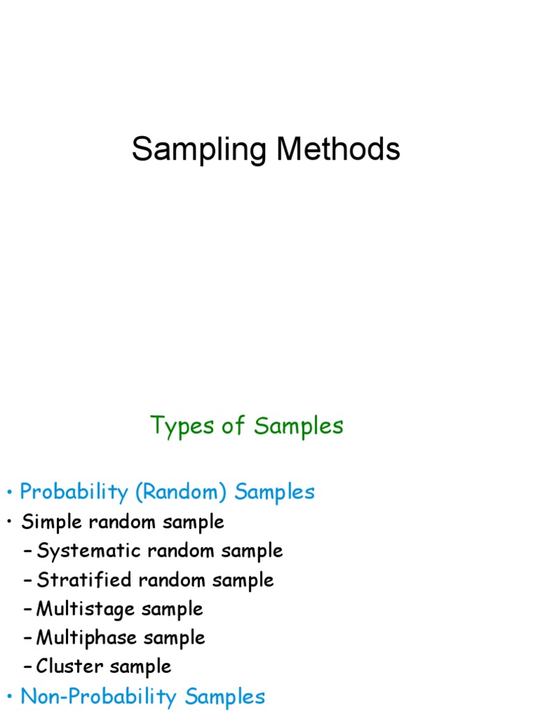 Sampling | PDF | Stratified Sampling | Sampling (Statistics)