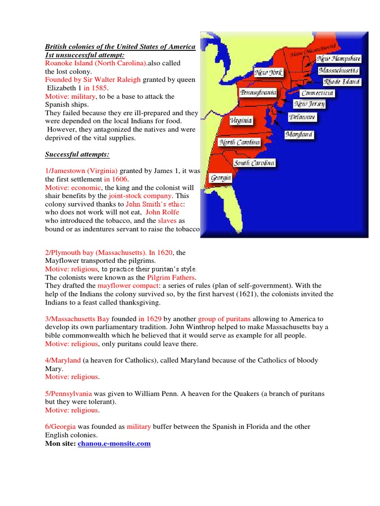 British Colonies of The United States of America 2 | PDF | Travel