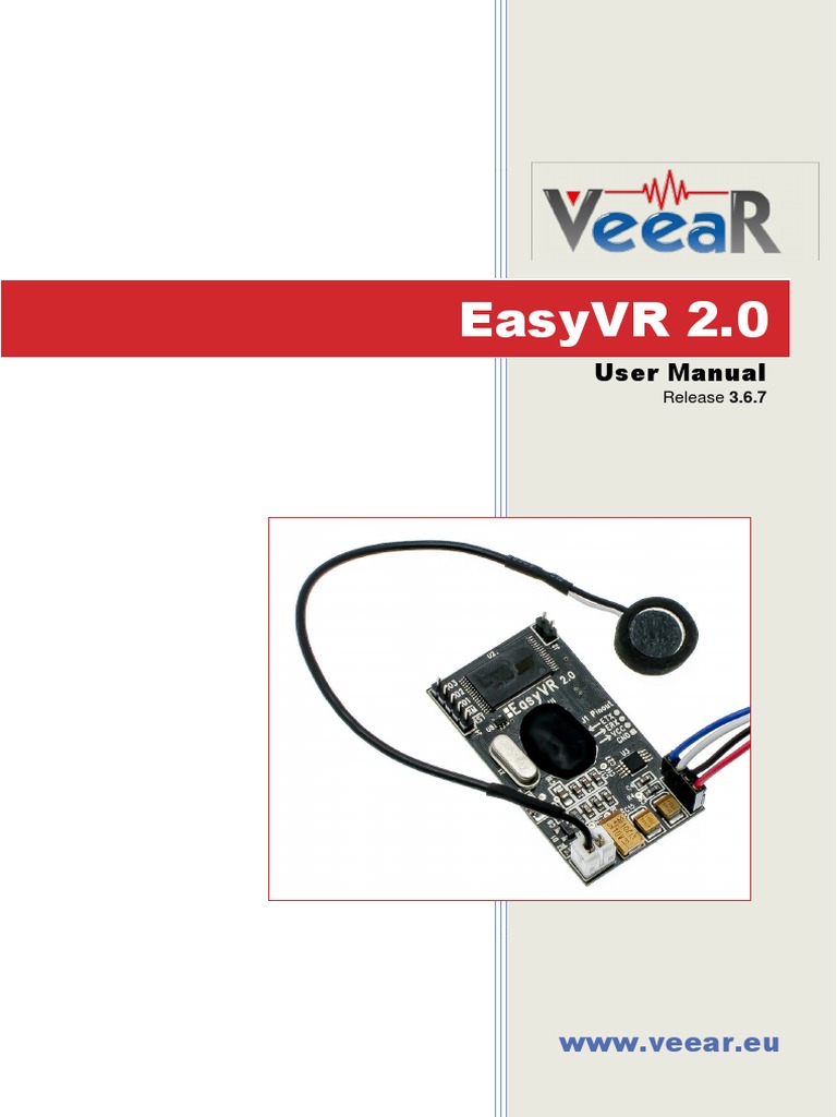 Easyvr User Manual 3.6.7 | PDF | Microphone | Arduino