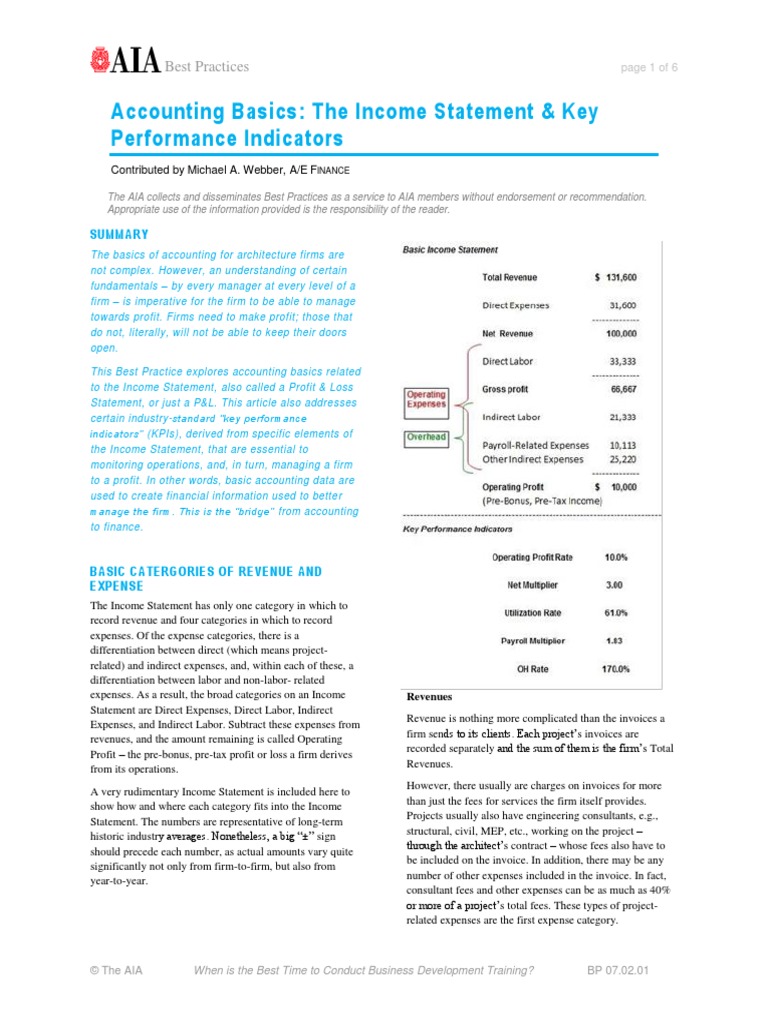 Accounting For Architecture Firms | PDF | Expense | Revenue