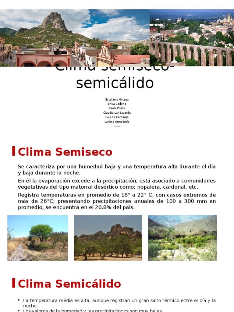 Clima Semiseco y Semicálido en México | PDF | Clima | Clima templado