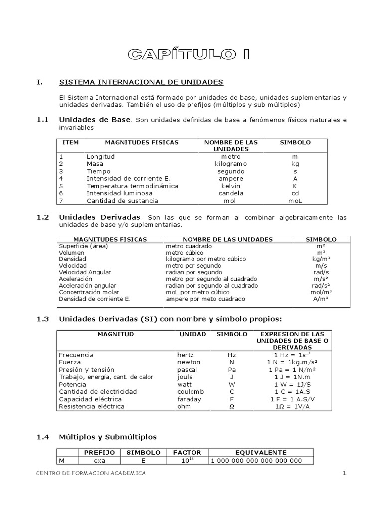 Sist-De Unidades de Medida, Mat y Energia | PDF | Celsius | Sistema ...
