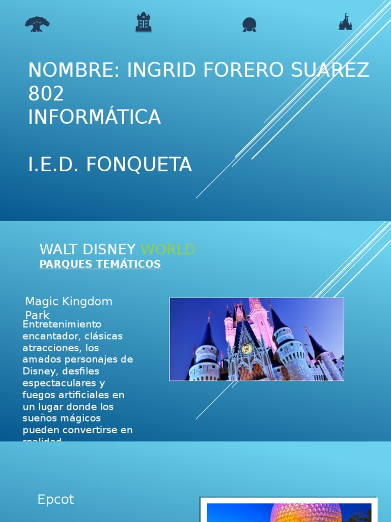 Presentacion Disney World | PDF | El mundo de Walt Disney | Ocio