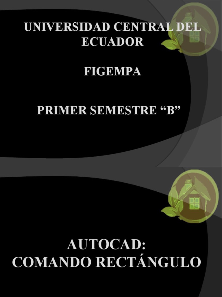 AutoCAD: Uso del Comando Rectángulo | PDF