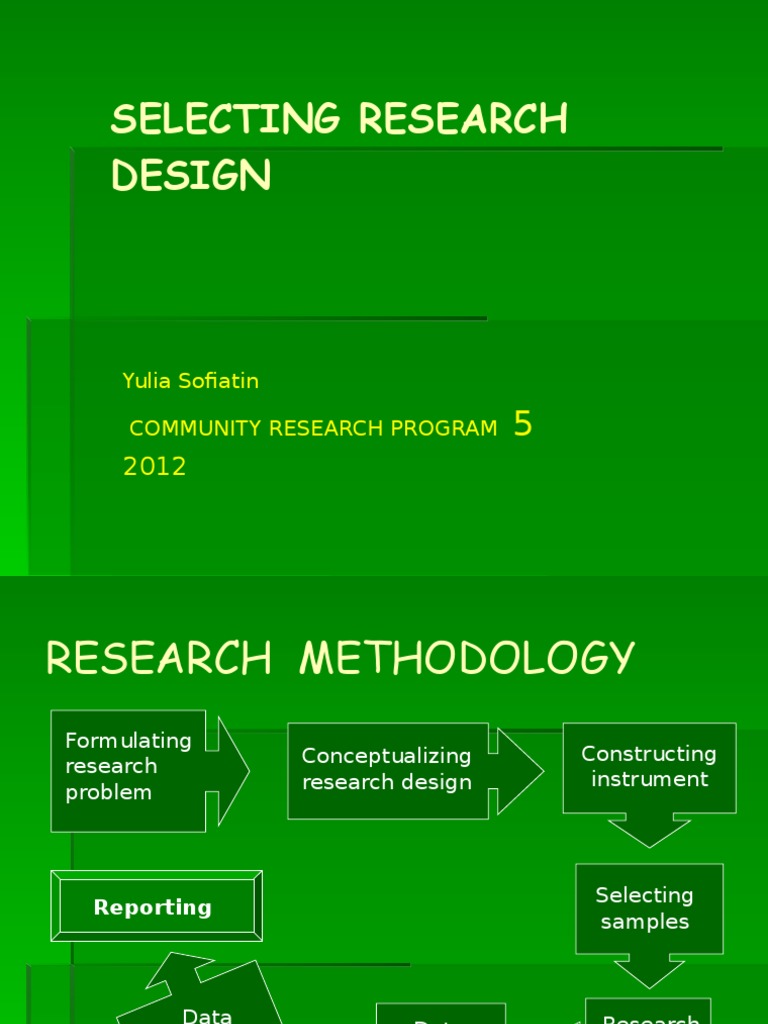 1 Selecting Research Design Rev 2012 | PDF | Cohort Study | Diseases ...