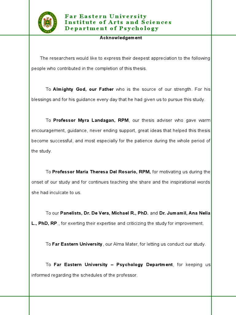 Acknowledgement Pdf
