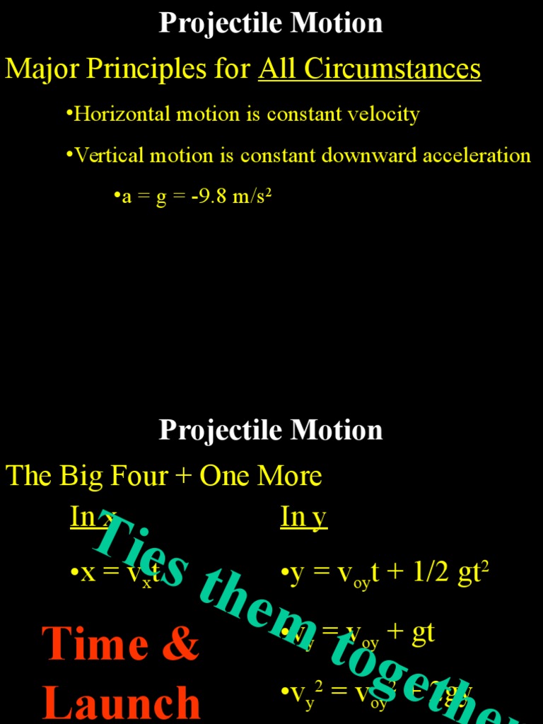 Projectile Motion | PDF | Dynamics (Mechanics) | Force