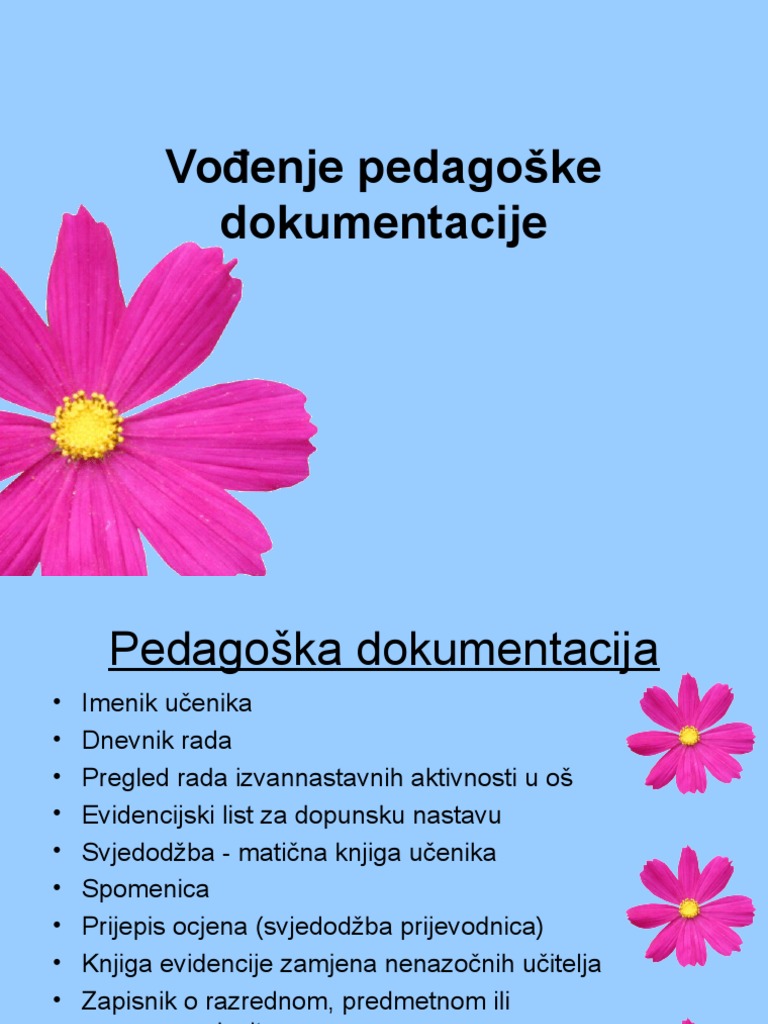 UV Pedagoska Dokumentacija Novo | PDF
