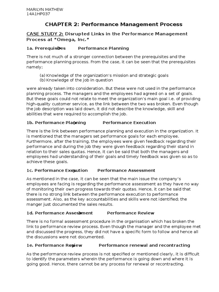 CHAPTER 2 CASE STUDIES.docx | Performance Appraisal | Performance ...