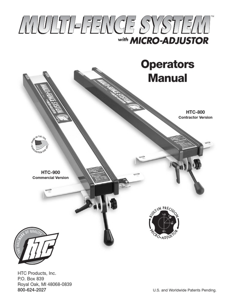 Operators Manual: Micro-Adjustor | PDF | Screw | Equipment