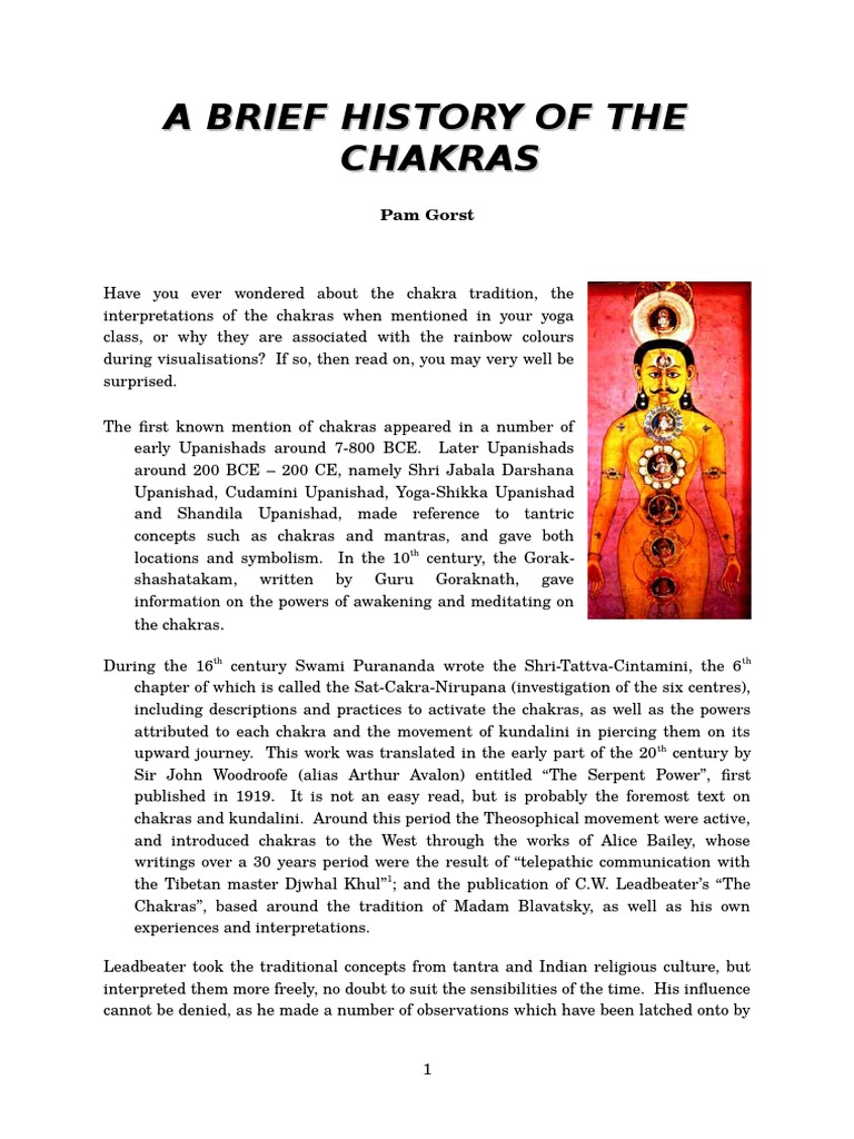 History of Chakras | PDF | Chakra | Kundalini