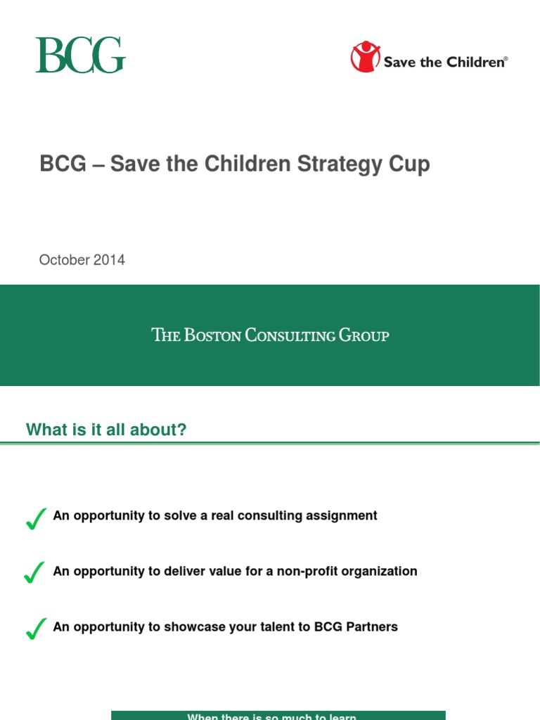 BCG - Save The Children Strategy Cup Rule Book | PDF | Cognition | Business
