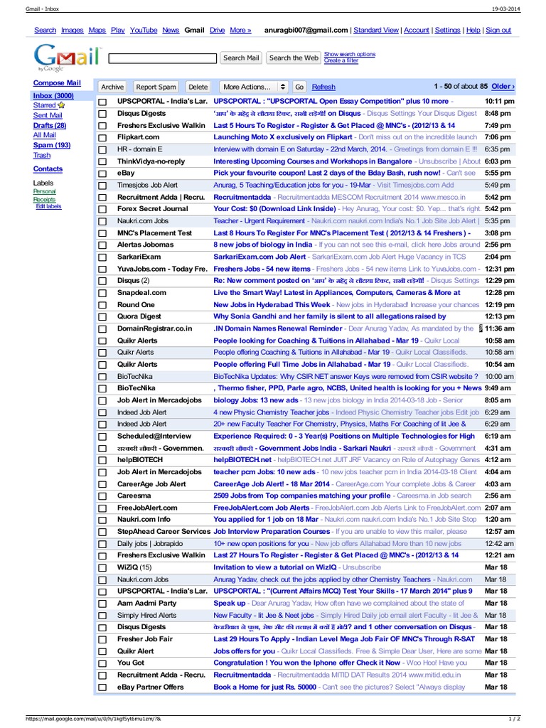 Gmail Inbox 2 | PDF | Gmail | Websites