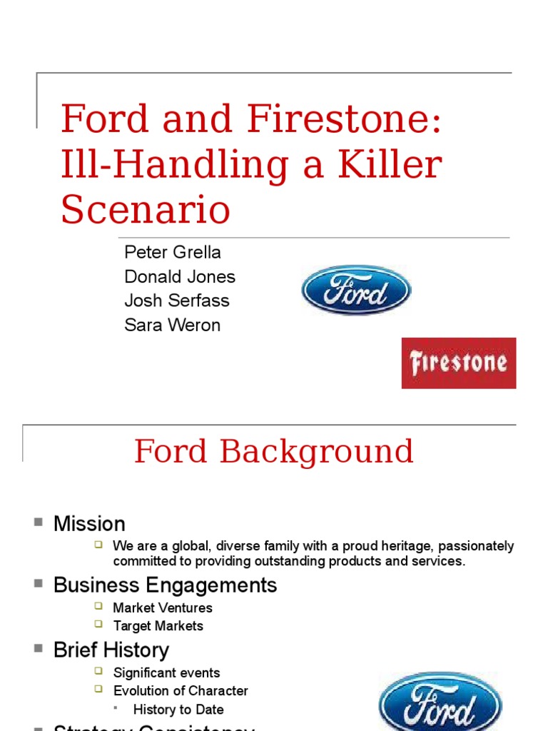 Ford and Firestone Crisis Analysis | PDF | Rubber Product | Automotive ...