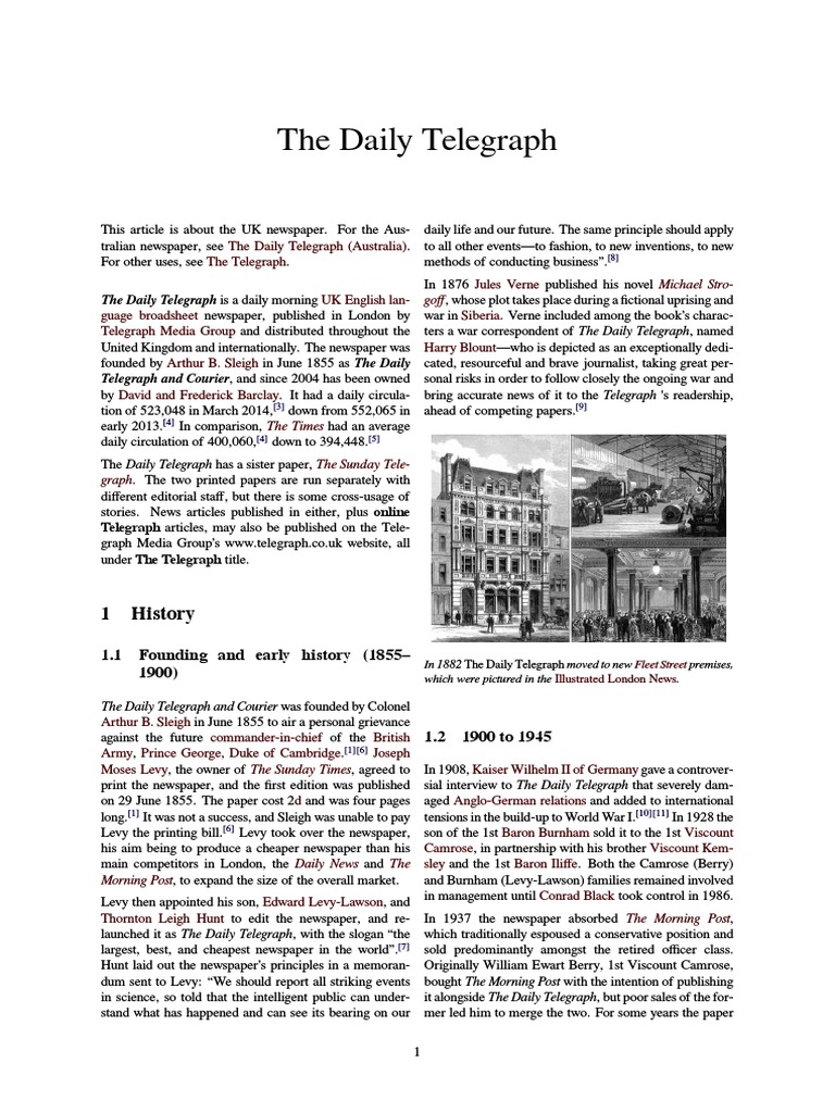 The Daily Telegraph | PDF | The Daily Telegraph | News Media