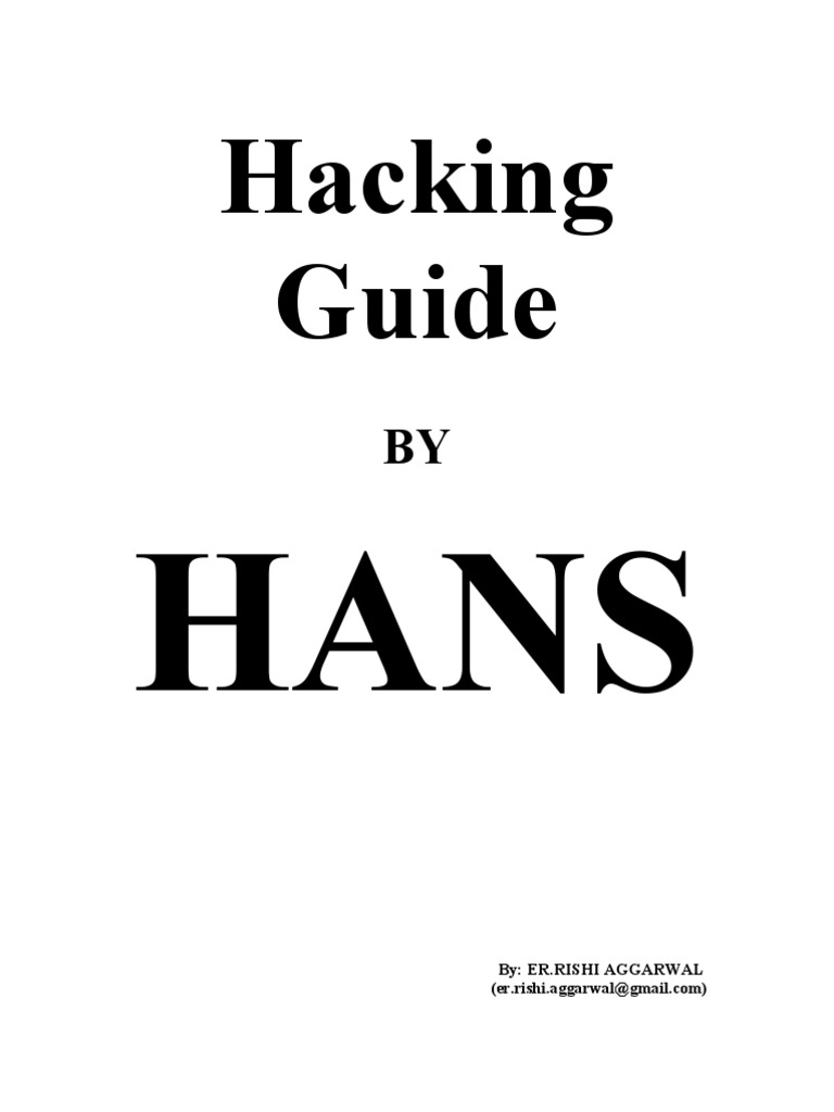 Hacking Guide By Hans Download Free Pdf Computer File Windows