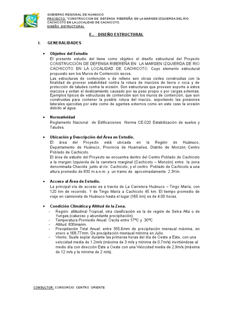 Informe de Diseño Estructural | PDF | Suelo | Aluminio