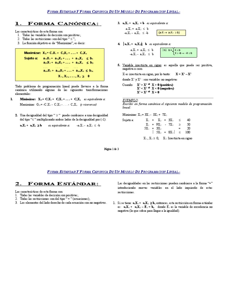 TEMA 1_Forma Canónica y Estándar