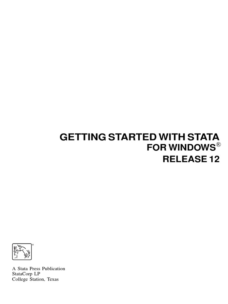 Getting Started With Stata | PDF