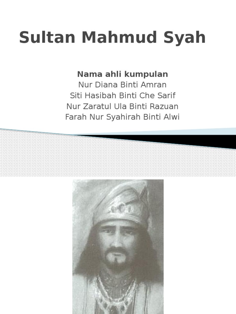 Sultan Mahmud Syah ) | PDF
