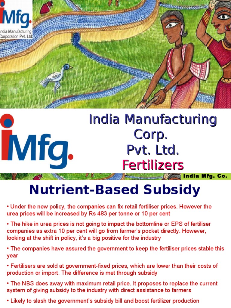 India Manufacturing Corporation (IMFG) - All About Nutrient Based ...