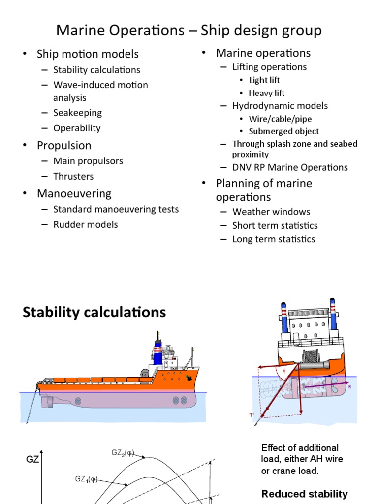 Marine Operations and Ship Design Analysis | PDF | Naval Architecture ...