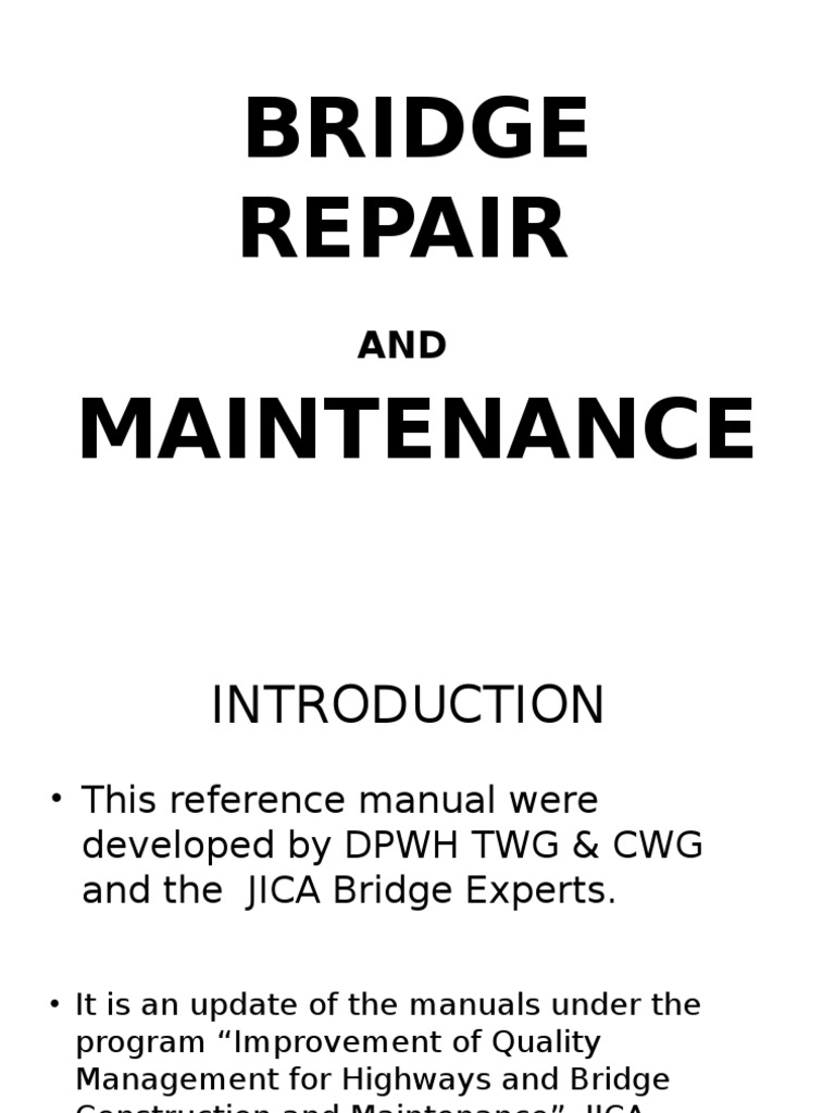 Bridge Repair and Maintenance Guide | PDF | Epoxy | Concrete