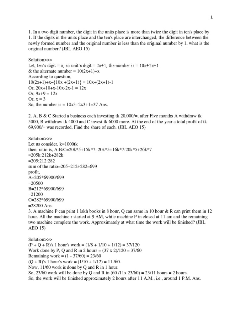 Bank Written 90 Math Bank | PDF | Prices | Interest