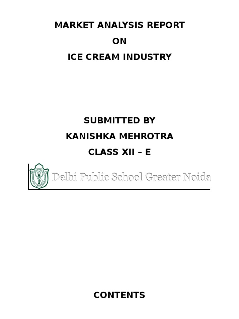 Ice Cream Industry Marketing Project | PDF | Ice Cream | Brand