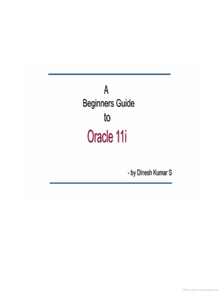Oracle Apps 11i Tutorial Pdf Oracle Database Databases