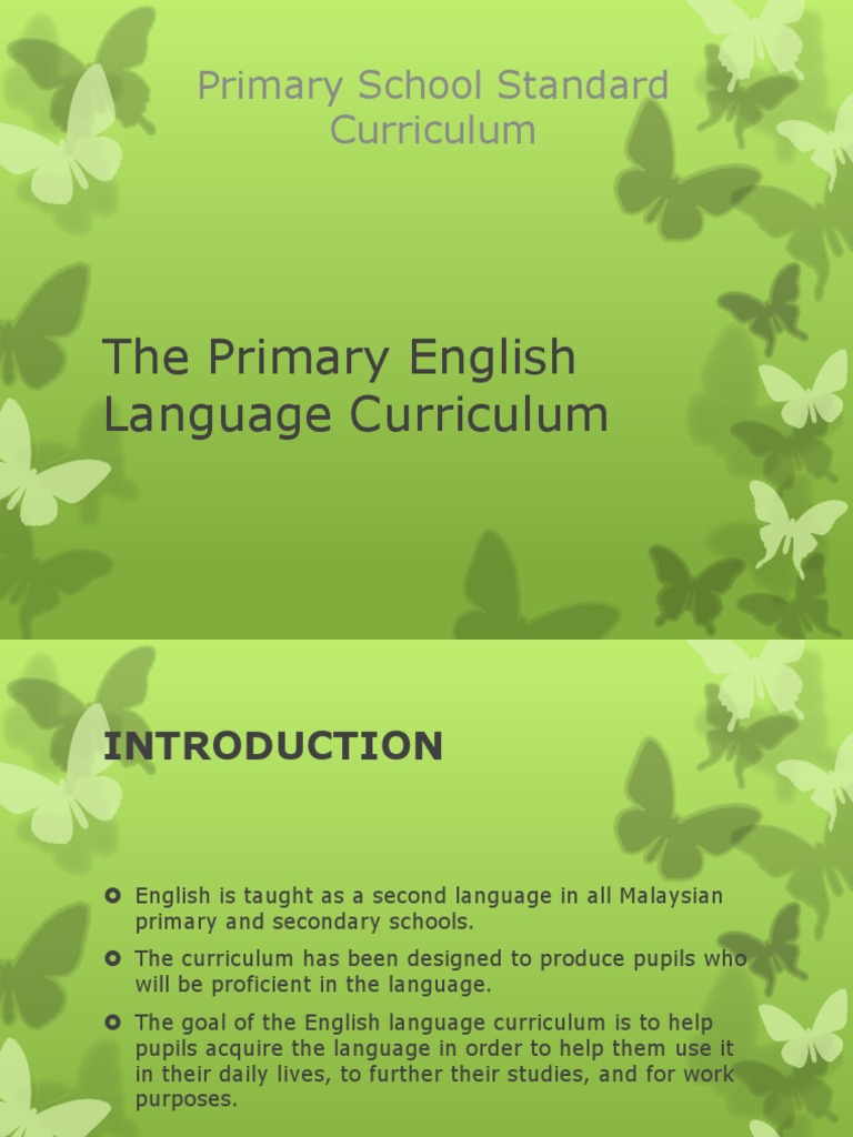 The Primary English Language Curriculum PDF | Download Free PDF ...