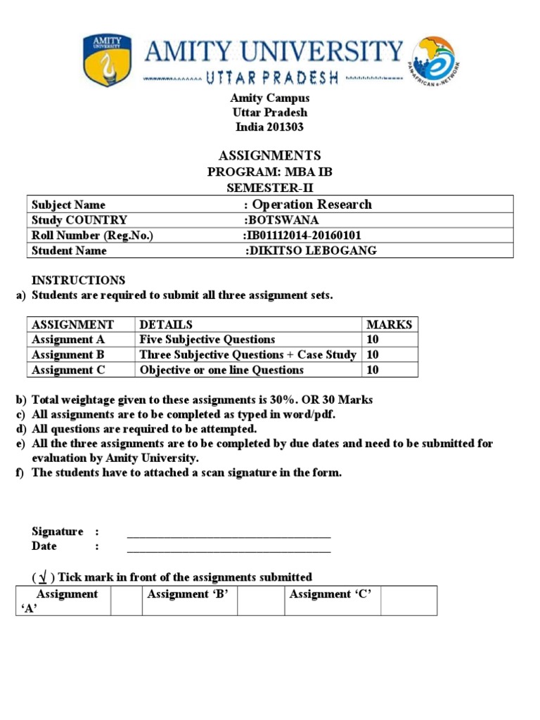 Assgn OR | PDF | Loss Function | Linear Programming