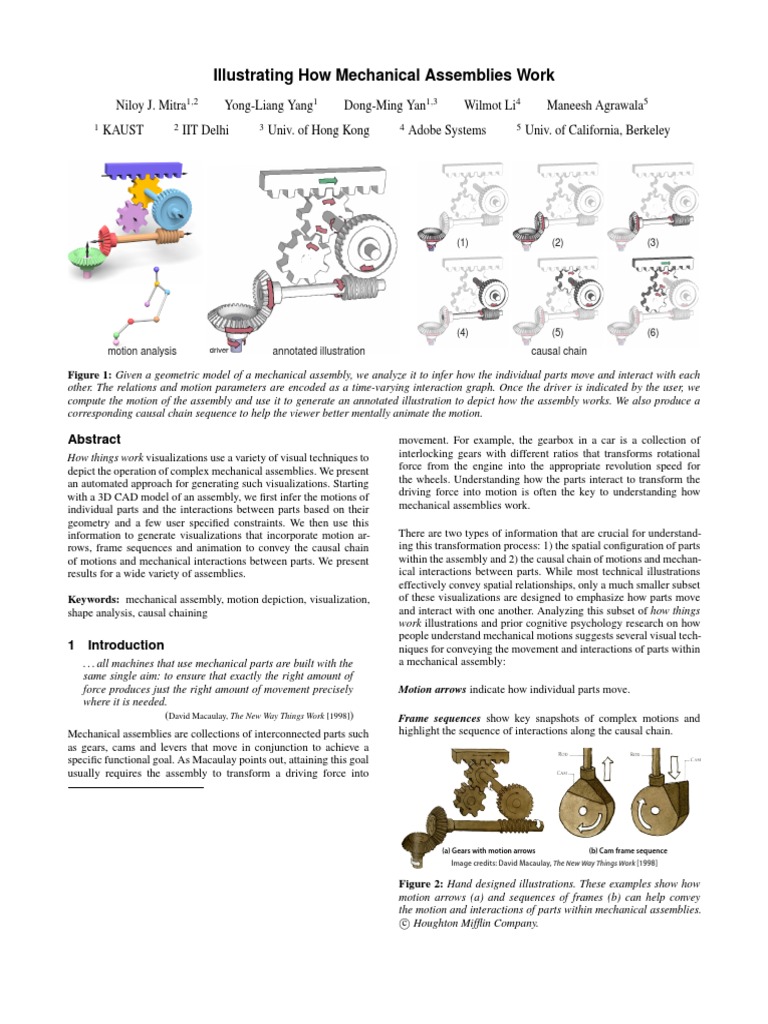 Illustrating How Mechanical Assemblies Work - Mitra10htw | PDF