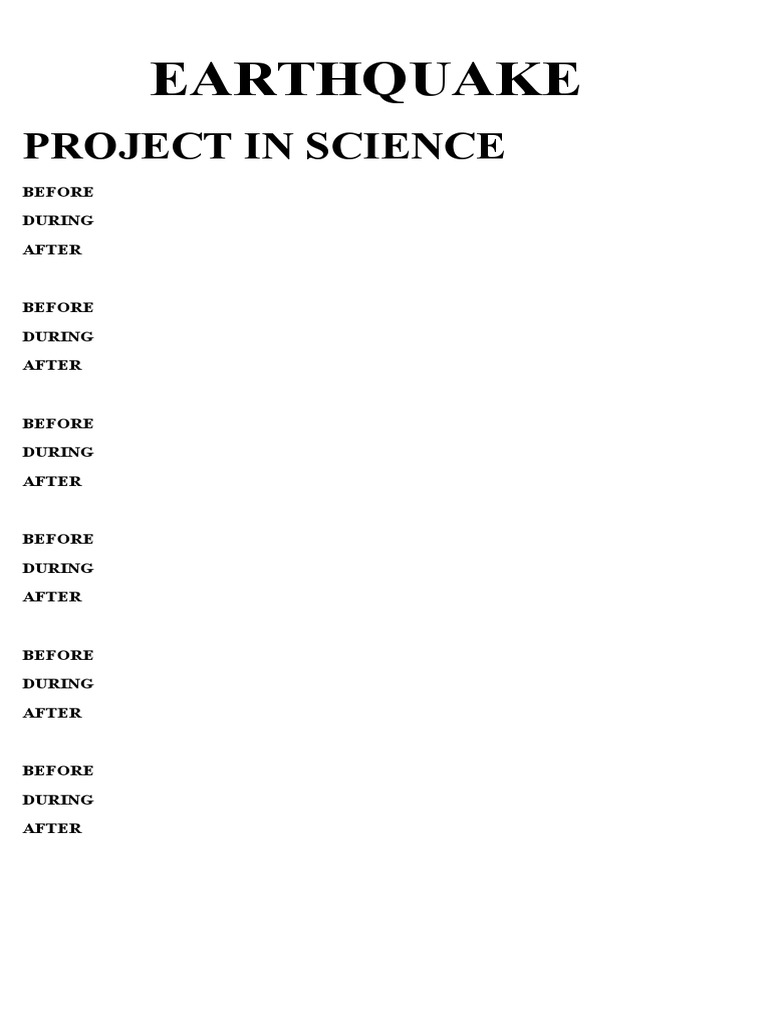 Earthquake Science Project Guide | PDF