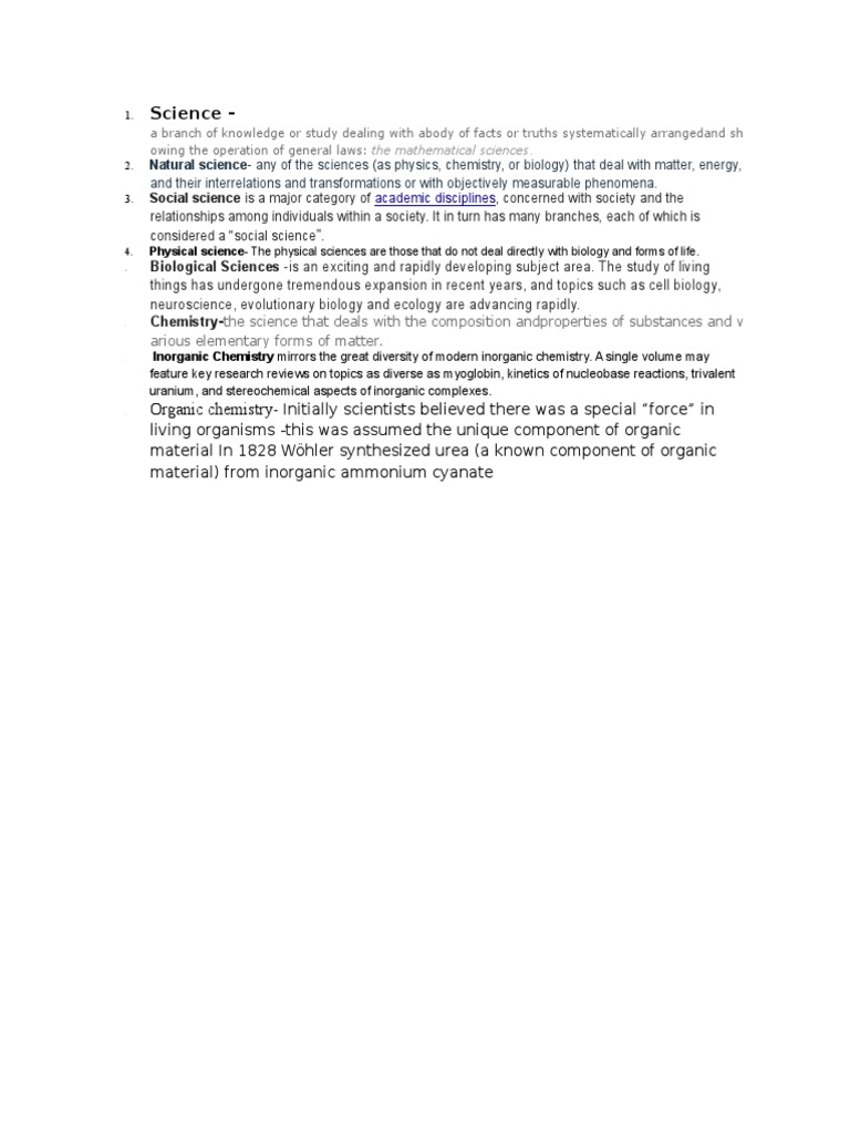Overview of Scientific Disciplines | PDF | History