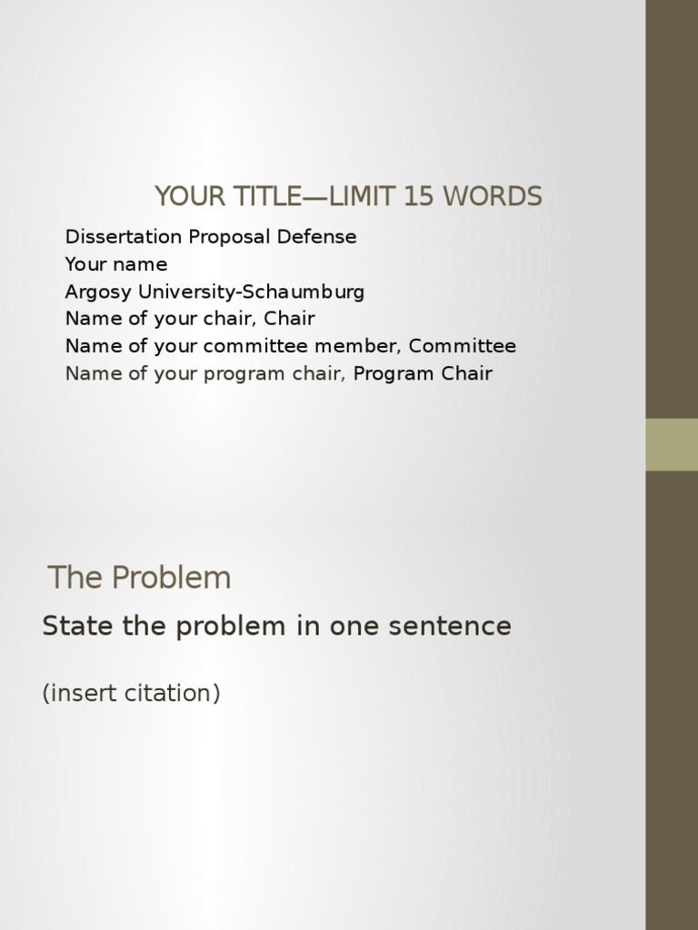 Powerpoint Dissertation Proposal Defense Outline | PDF | Statistics ...