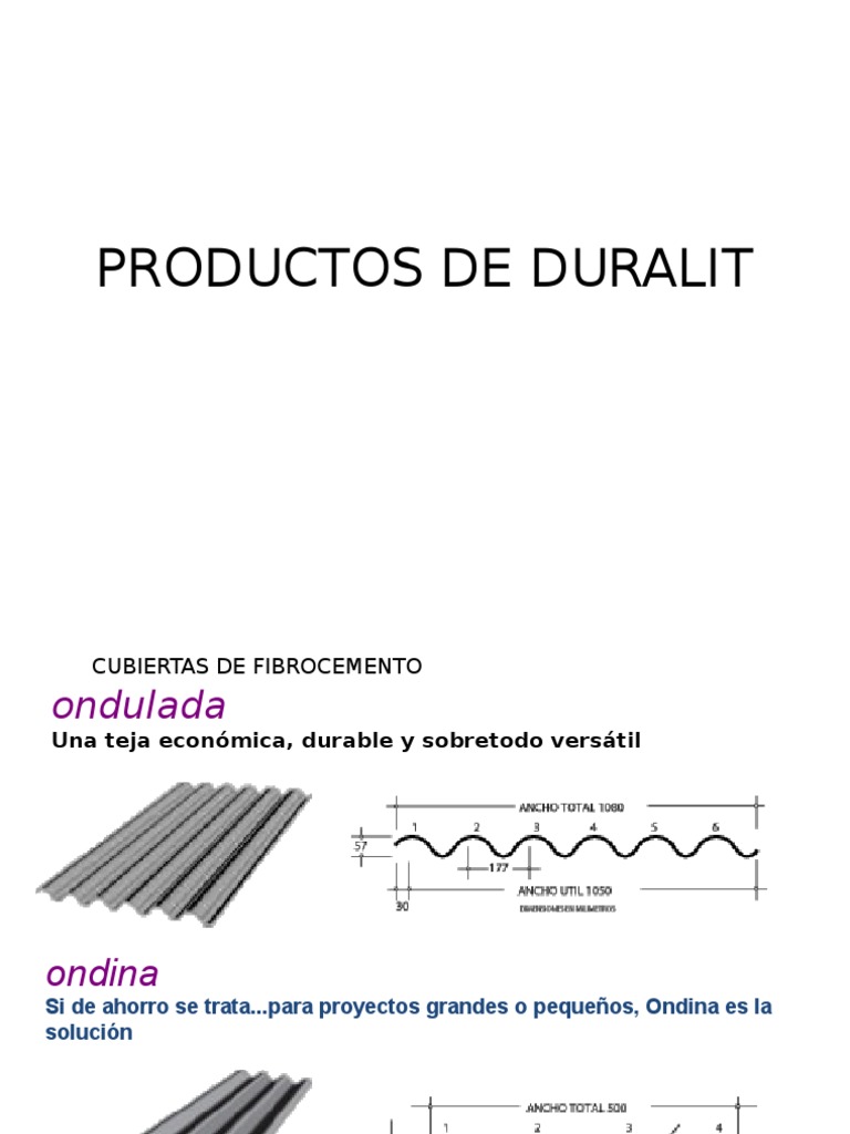 Productos y Tejas Duralit en Bolivia | PDF | Tecnología