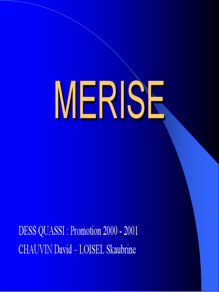 MERISE | Ingénierie informatique | Informatique