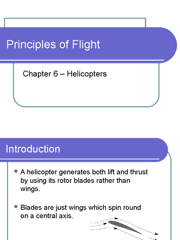 Helicopter Flight Principles | PDF