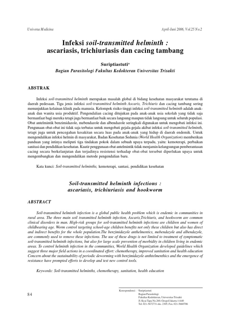 Infeksi Soil-Transmitted Helminth | PDF