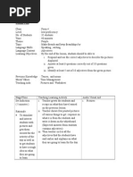KSSM English Lesson Plan For Form 2 (Sample) | PDF | Lesson Plan ...