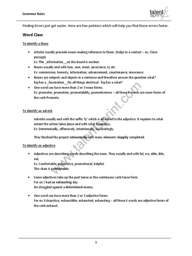 Grammar Rules | Grammatical Number | Noun
