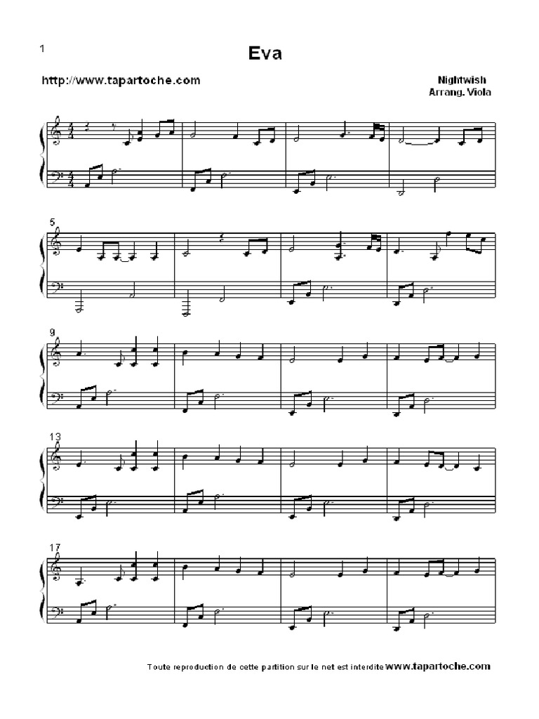 Nightwish - Eva | PDF
