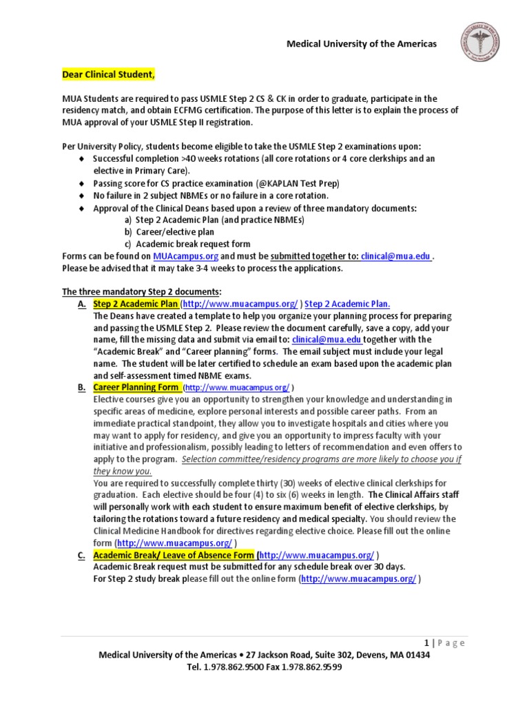 Welcome Letter USMLE StepCS.9 9 2014 | PDF | United States Medical ...