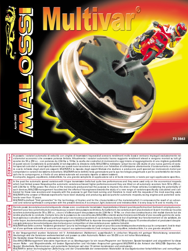 Malossi Part | PDF | Steel | Belt (Mechanical)