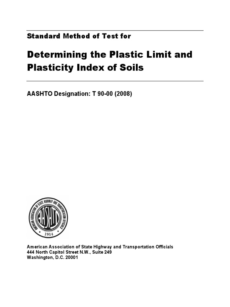 Plasticity Index Testing of Soils | PDF | Materials | Nature