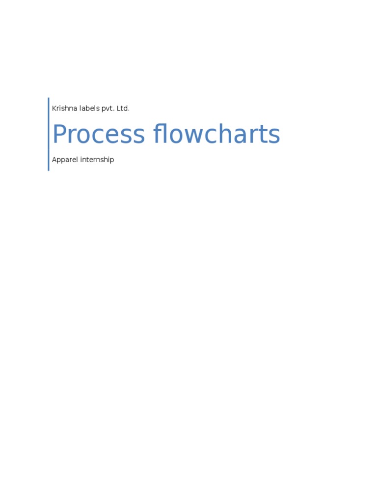 Process Flow Charts | PDF | Seam (Sewing) | Sewing