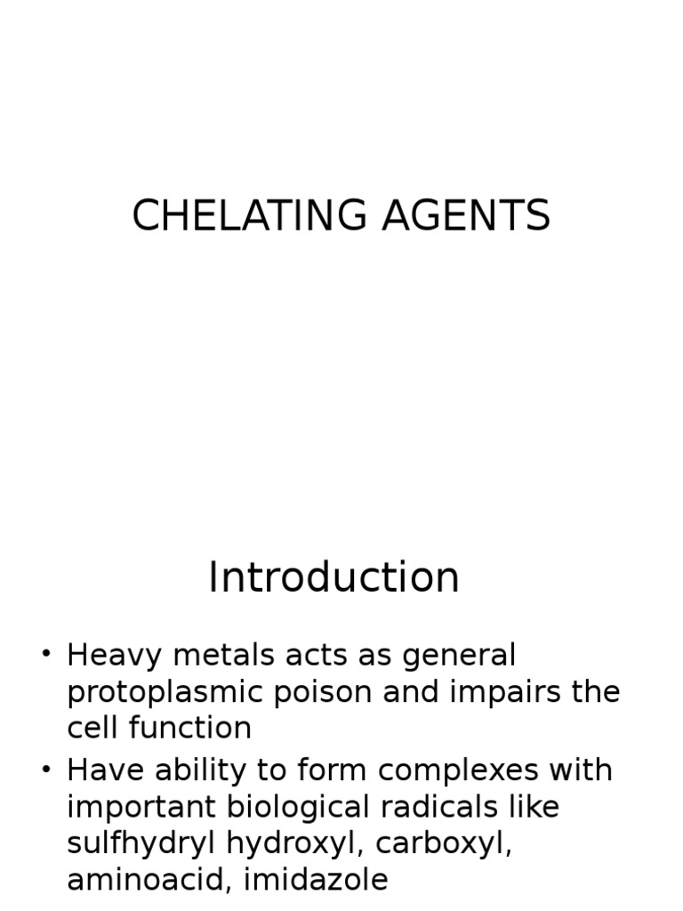 Chelating Agents | PDF | Chelation | Ethylenediaminetetraacetic Acid