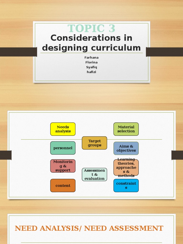 Considerations in Designing Curriculum | PDF | Educational Assessment ...